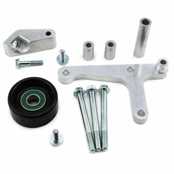 LS Truck Low Mount Alternator Bracket W/Pulley and Rear Brace ...